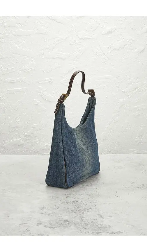 FWRD RENEW Fendi Denim Hobo Bag - Blue