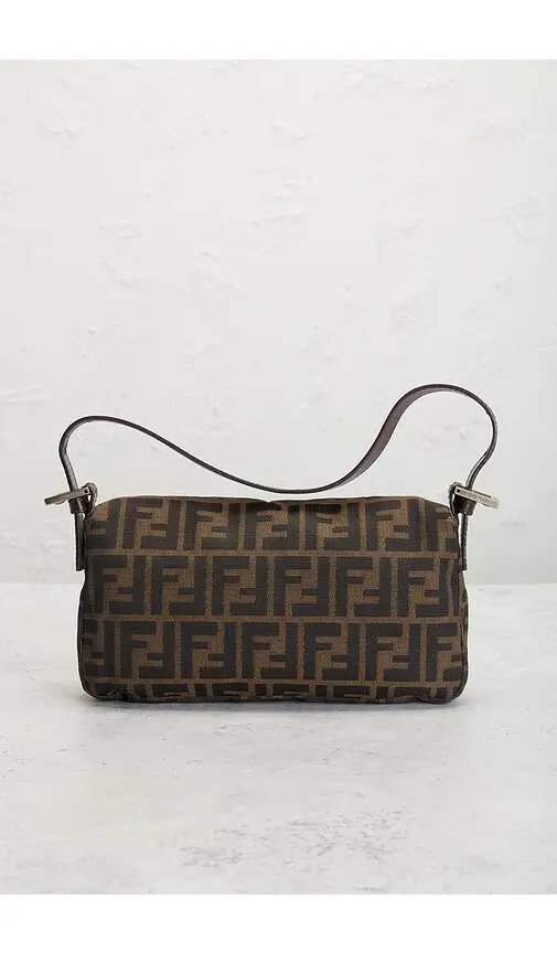 FWRD RENEW Fendi Zucca Baguette Shoulder Bag - Brown