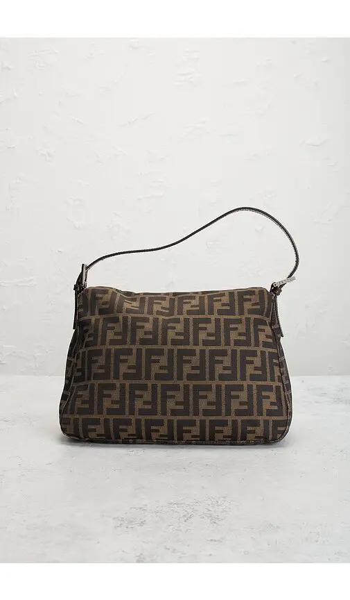 FWRD RENEW Fendi Zucca Mama Forever Baguette Shoulder Bag - Brown