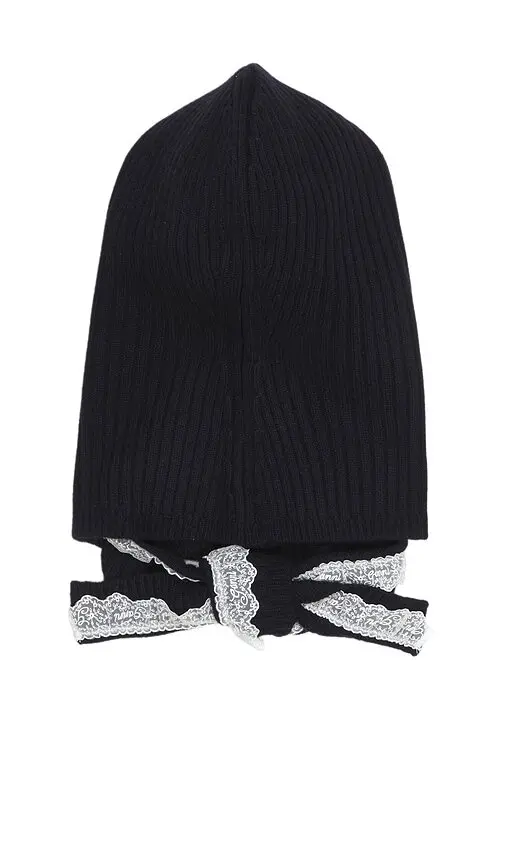 GANNI Compact Wool Balaclava Lace