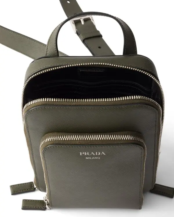 Prada Saffiano Leather Backpack - Forest