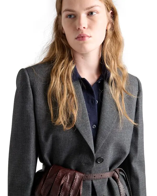 Prada Cashmere Polo Sweater - Navy