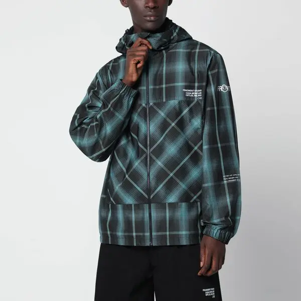 MONCLER X FRGMT Black And Green Jitsuyō Windbreaker In Technical Fabric