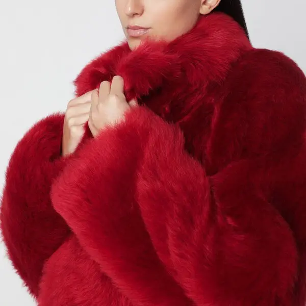 SANDERLAK Double-breasted Sheepskin Coat