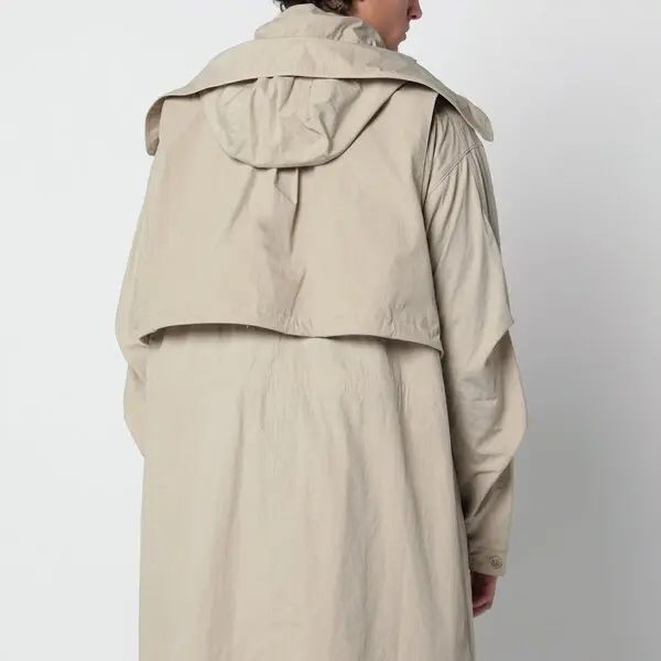 You Must Create Beige Layered Parka In Nylon