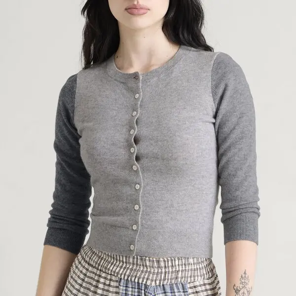 PEACHY DEN Colourblock Cardigan