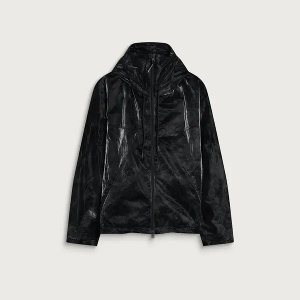 Y3 Marble Nylon Hoodied Coat