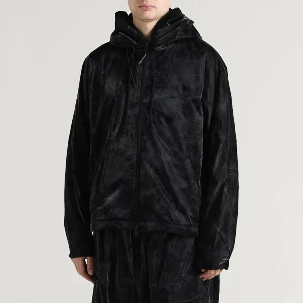 Y3 Marble Nylon Hoodied Coat