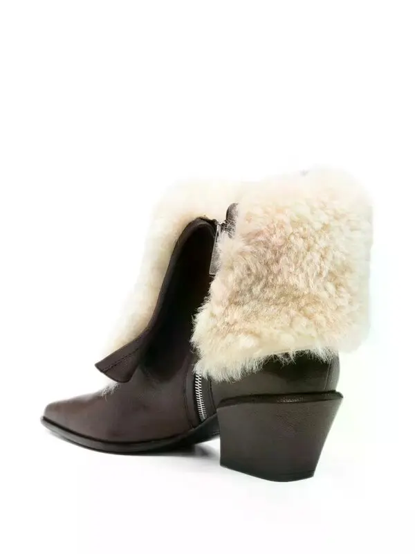 Paris Texas Bettina Shearling-trim Ankle Boots