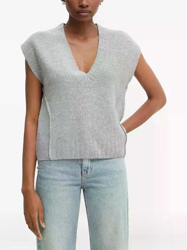 BENETTON V-neck Sleeveless Knitwear