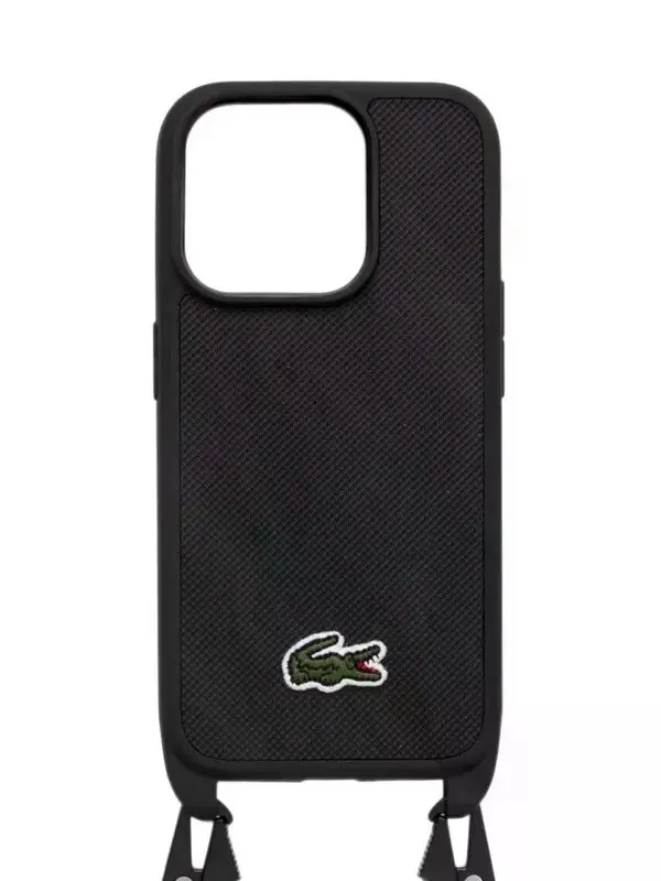 Lacoste Logo-patch Crossbody Phone Case - Black