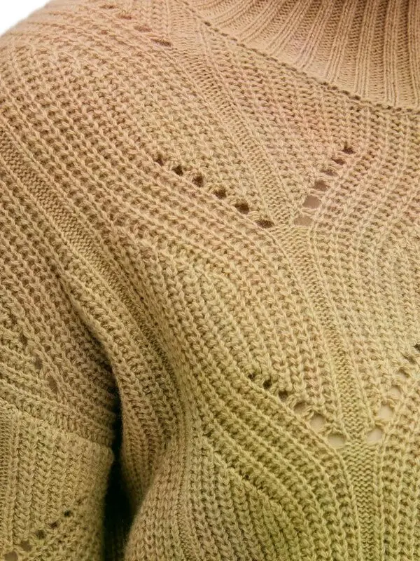 BENETTON Openwork Mock-neck Sweater