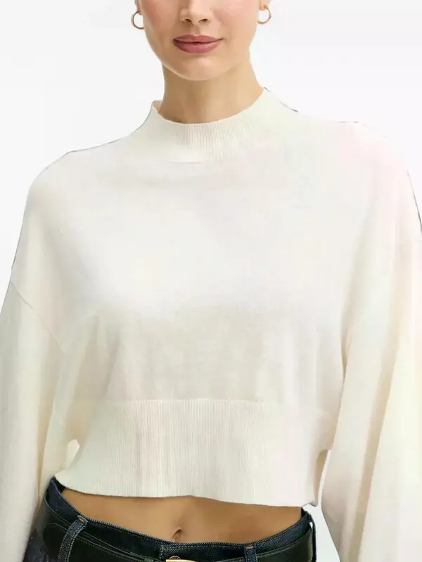 BENETTON Mock-neck Cropped Sweater