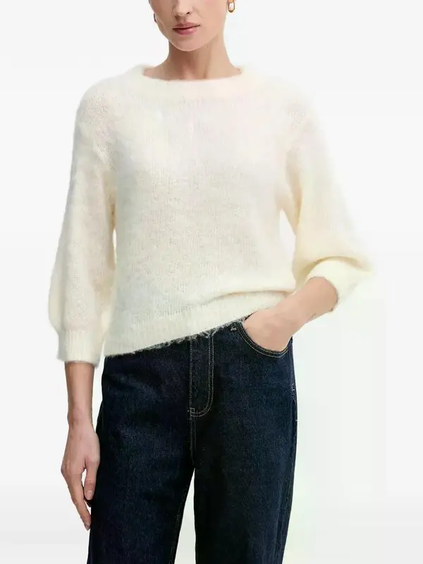 BENETTON Balloon Sleeve Knitwear - Neutrals