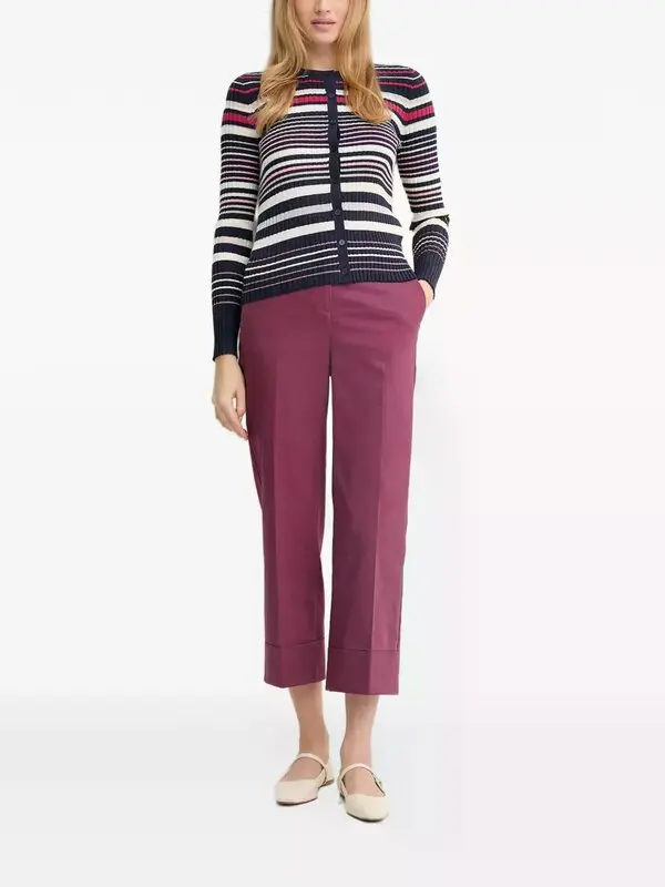 BENETTON Striped Button Cardigan - Blue