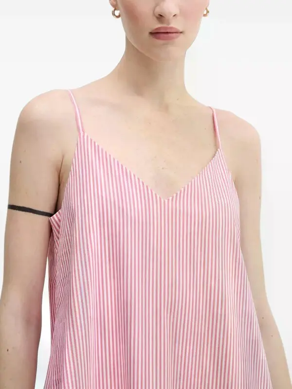 BENETTON Striped Ruffled Maxi Dress