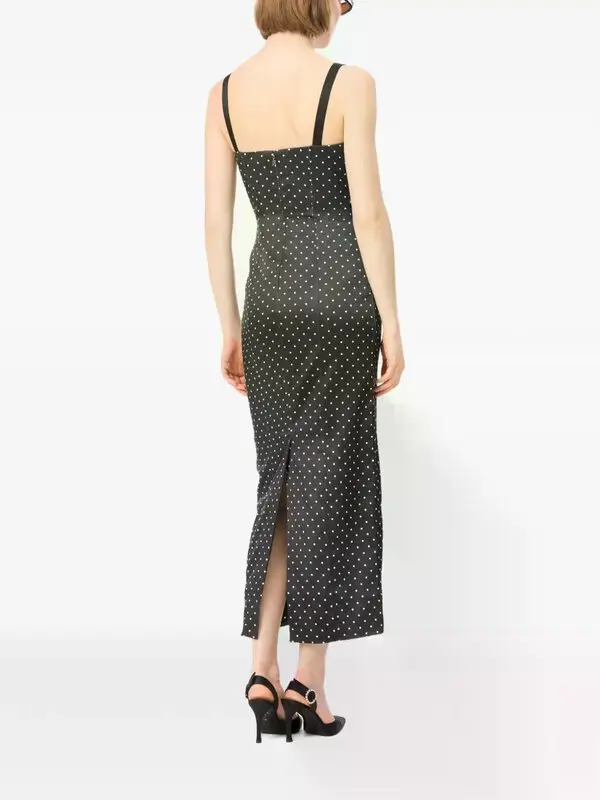 ROTATE BY BIRGER CHRISTENSEN Satin Midi Bustier Dress