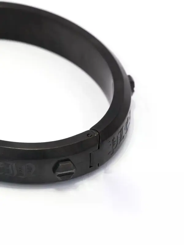 Philipp Plein Hexagon Logo-engraved Bracelet