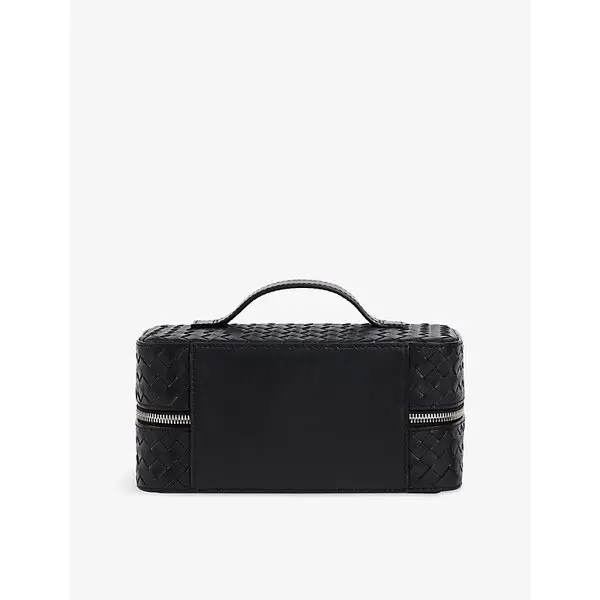 Sandro Woven Leather Toiletry Bag