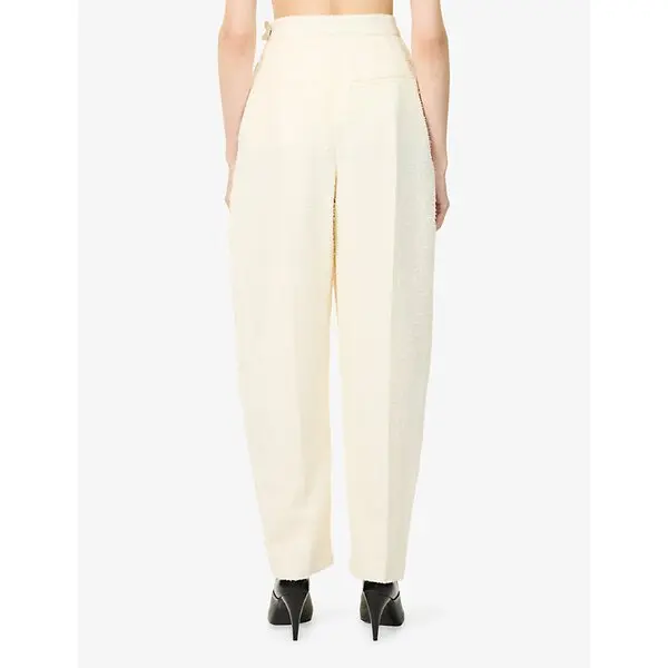 ROHE FRAMES Pleated Tailored Boucle Trousers
