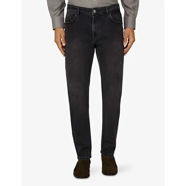 Boggi Milano Slim Straight-leg Stretch-denim Jeans