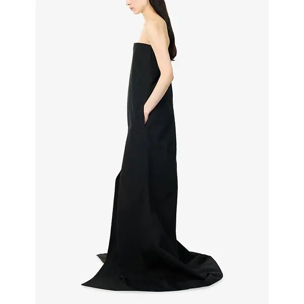 Rick Owens Strapless Sheath Woven Maxi Dress