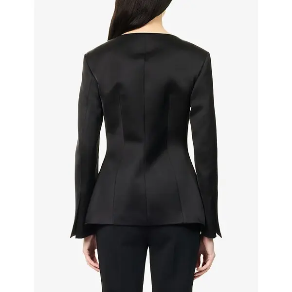 ROHE FRAMES Bustier Corset Satin Blazer