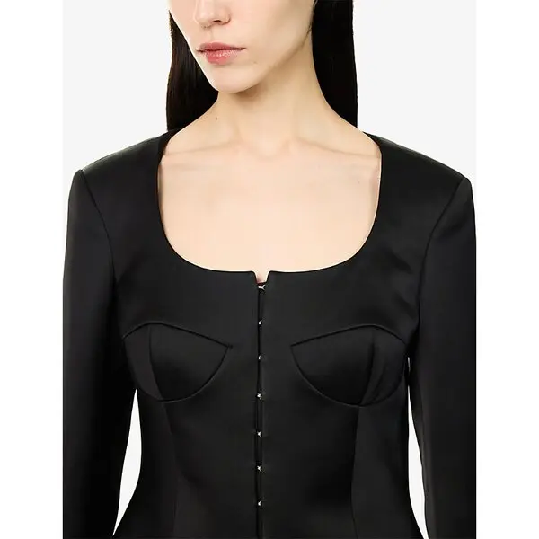 ROHE FRAMES Bustier Corset Satin Blazer