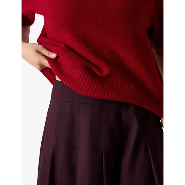 Whistles Round-neck Short-sleeve Wool T-shirt