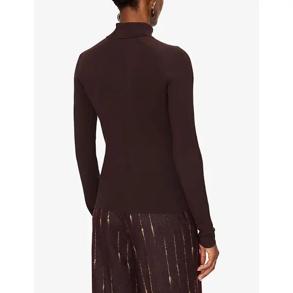 JOSEPH Lola High-neck Slim-fit Stretch Silk-blend Jumper