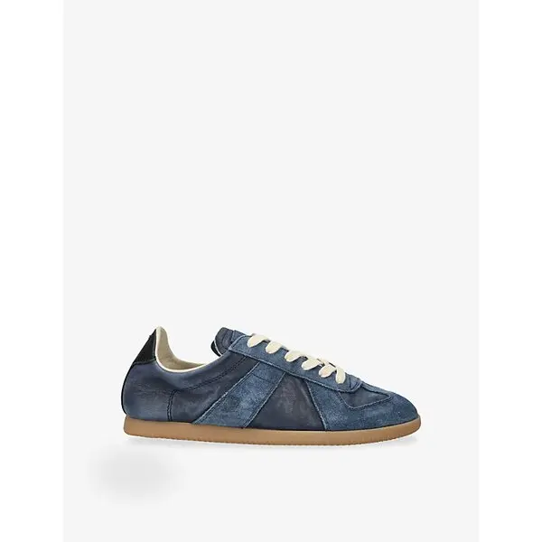 MAISON MARGIELA Replica Leather Trainers - Navy