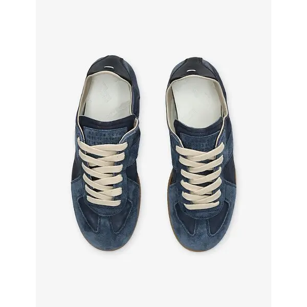 MAISON MARGIELA Replica Leather Trainers - Navy