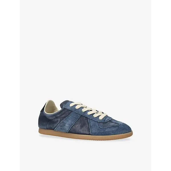 MAISON MARGIELA Replica Leather Trainers - Navy