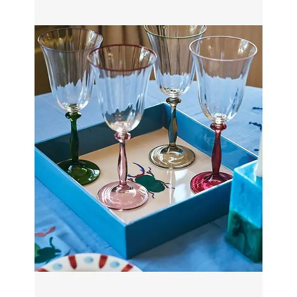 ANNA + NINA Toasts & Tales Optic Wine Glasses Set Of Four