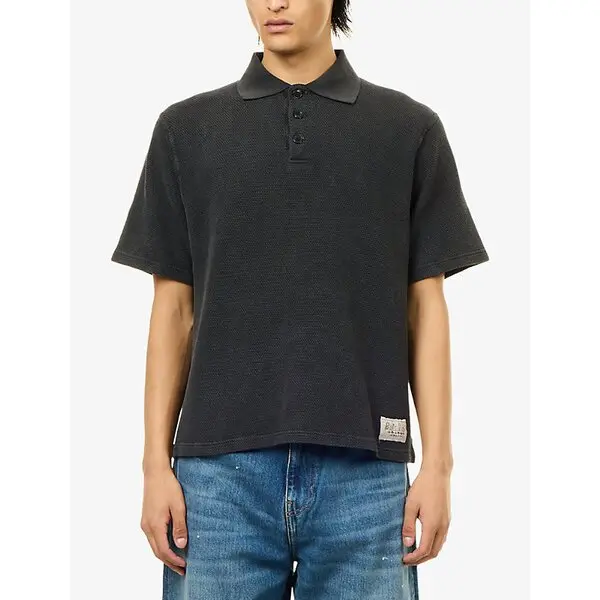 BRAIN DEAD Pique Thermal Textured Cotton Polo Shirt