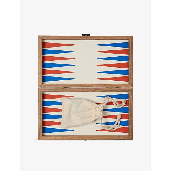 THE CONRAN SHOP Milos Red White Travel Backgammon Set