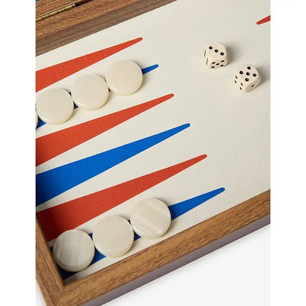 THE CONRAN SHOP Milos Red White Travel Backgammon Set