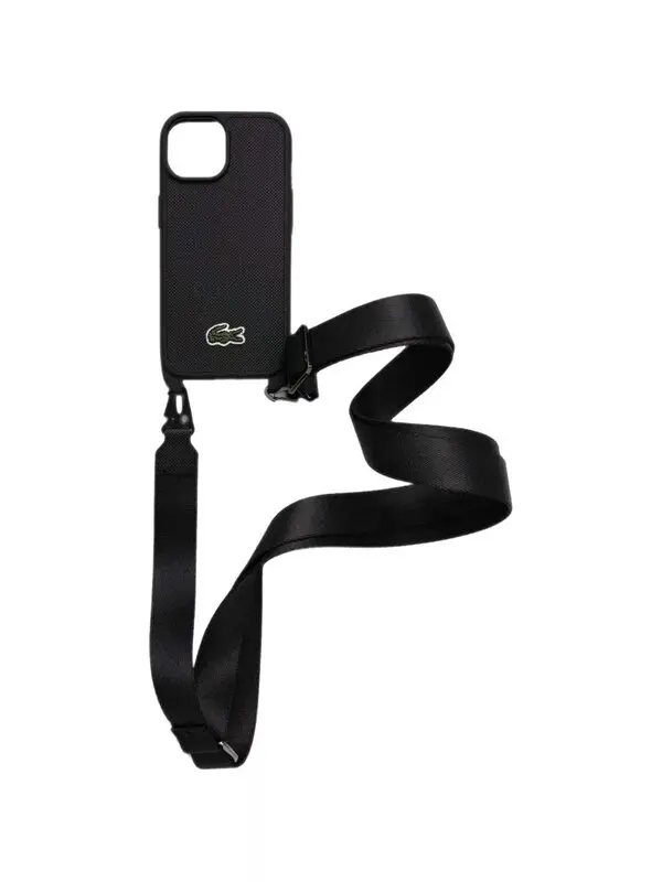 Lacoste Logo-patch Strap Phone Case - Black