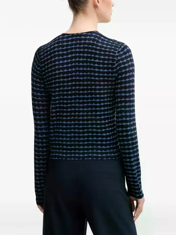 BENETTON Patterned Button Cardigan