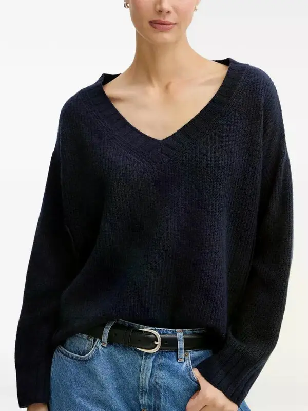 BENETTON V-neck Ribbed Sweater