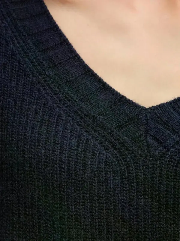BENETTON V-neck Ribbed Sweater
