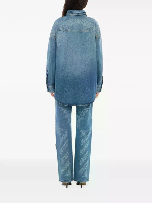 Off-White Paisley Denim Lover Shirt Jacket