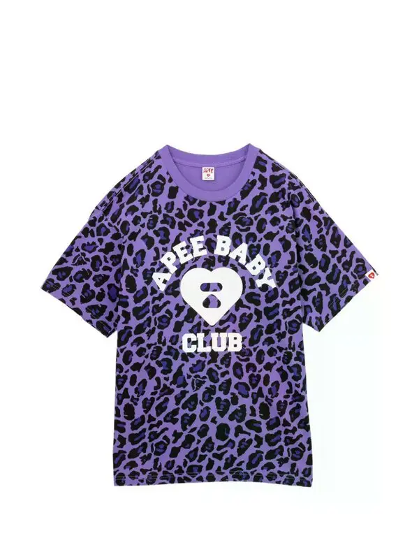 AAPE BY *A BATHING APE Wild-leopard Pattern T-shirt - Purple