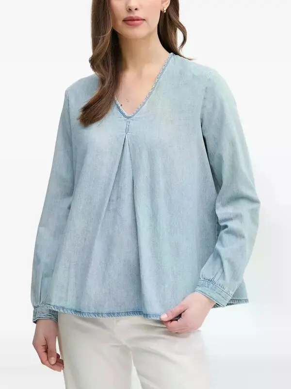 BENETTON Long-sleeve V-neck Blouse