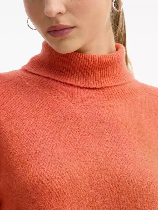 BENETTON Roll-neck Sweater - Orange