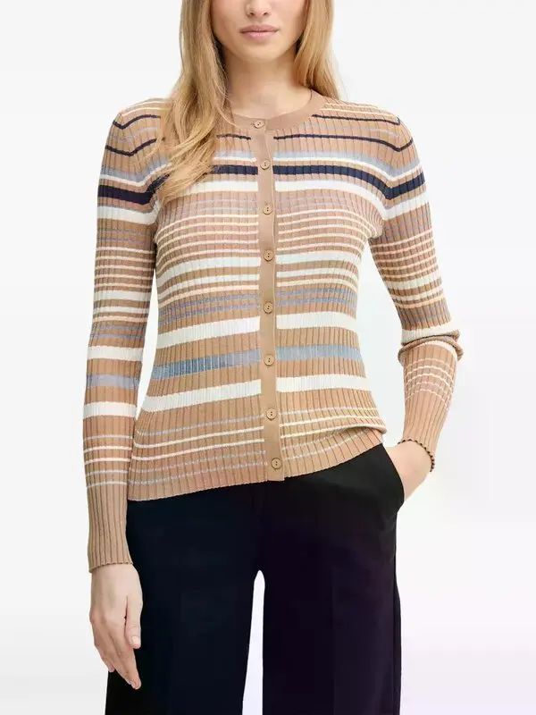 BENETTON Striped Cardigan