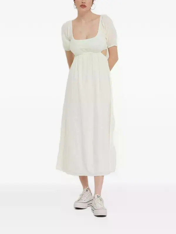 BILLABONG On The Coast Square-neck Cutout Midi Dress - White