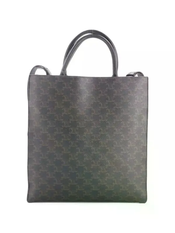 Celine Vertical Cabas Triomphe Coated Canvas Medium Tote Bag