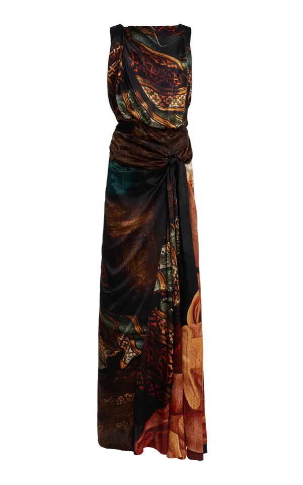 Dries Van Noten Daralyn Silk Maxi Dress - Bronze