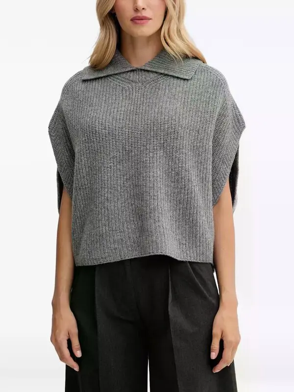 BENETTON Ribbed Short-sleeve Sweater